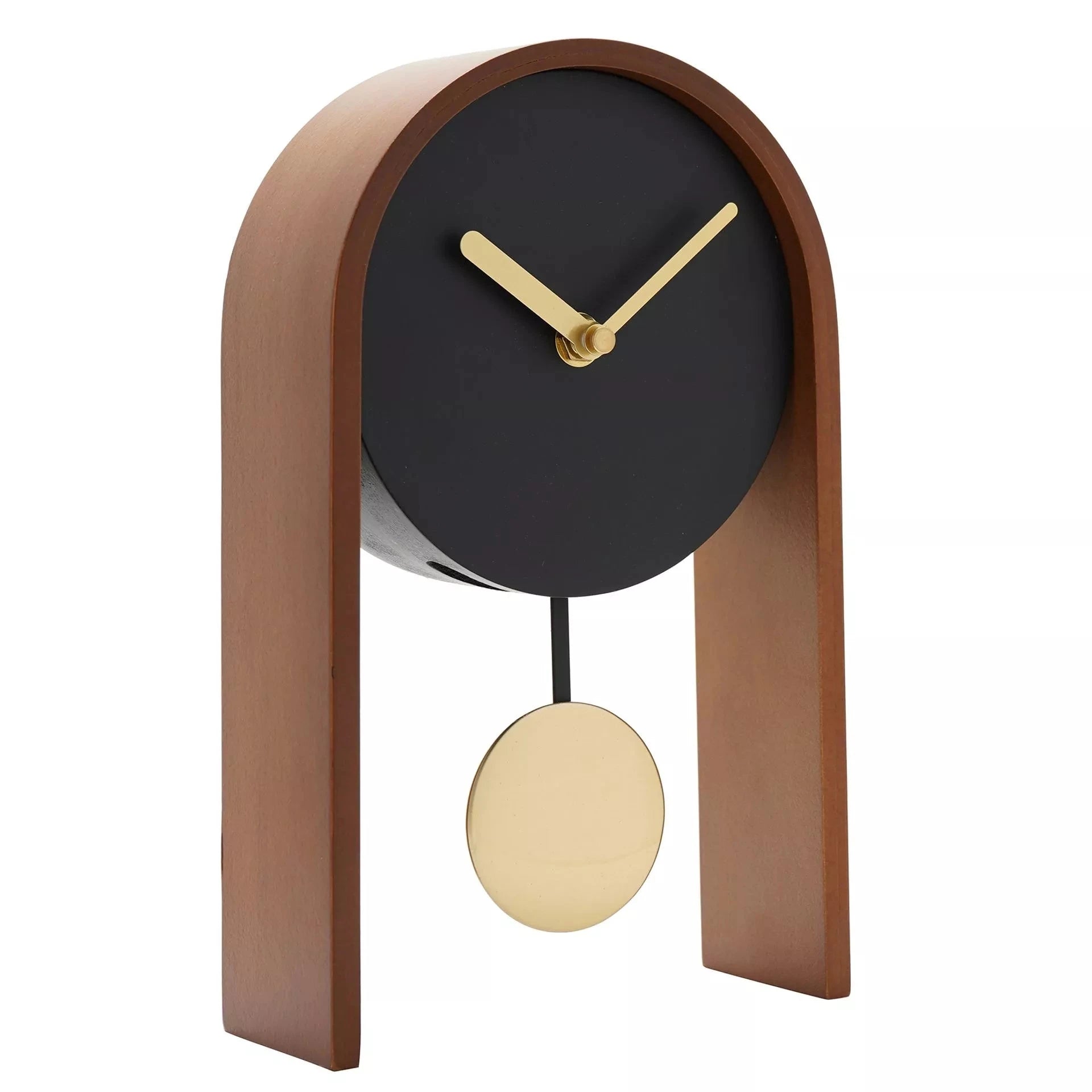 Interval® Pendulum Wooden Desk Clock Black & Gold *NEW* – timeframed clocks