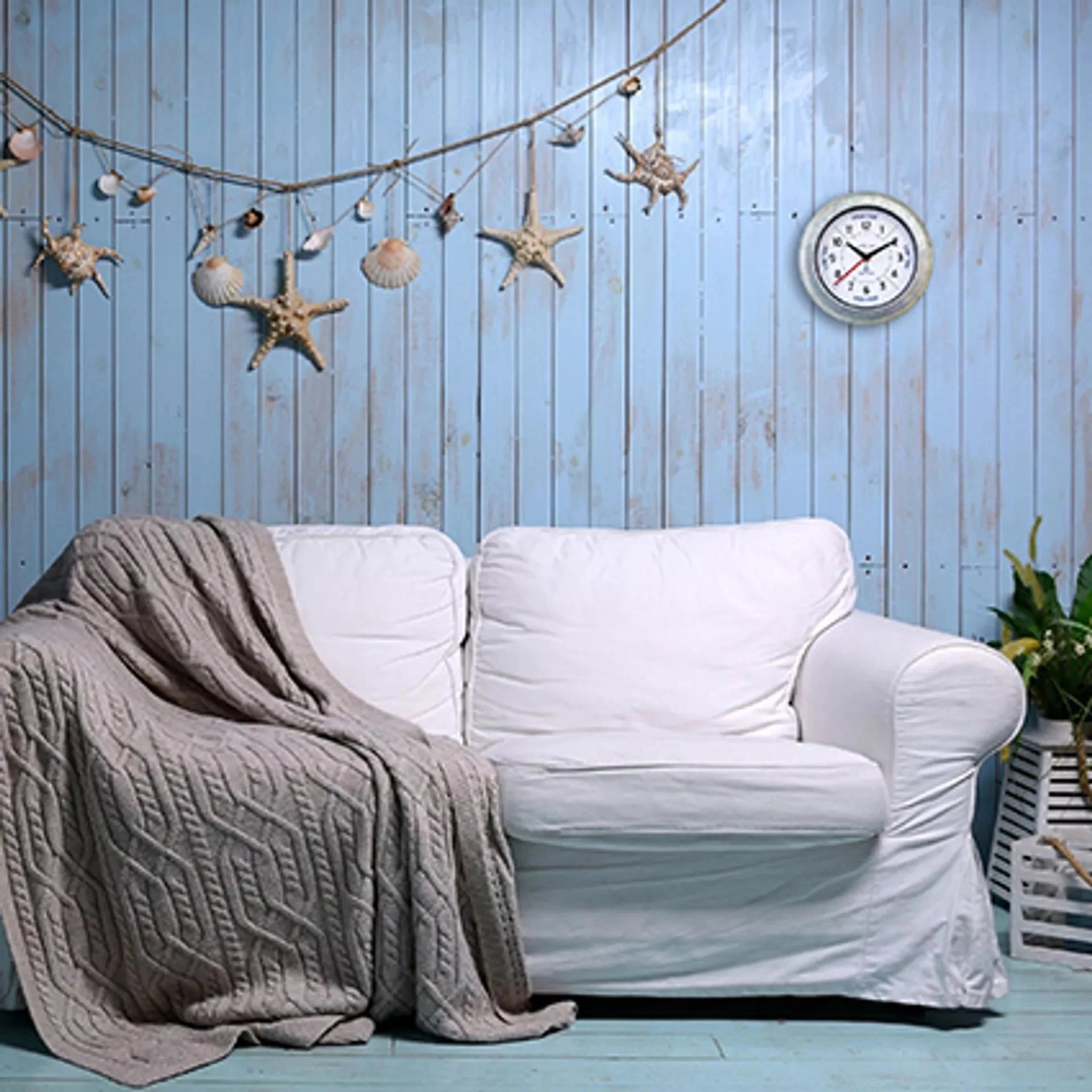 NeXtime® Tide Wall Clock Galvanized Silver 22cm *NEW* – timeframed clocks