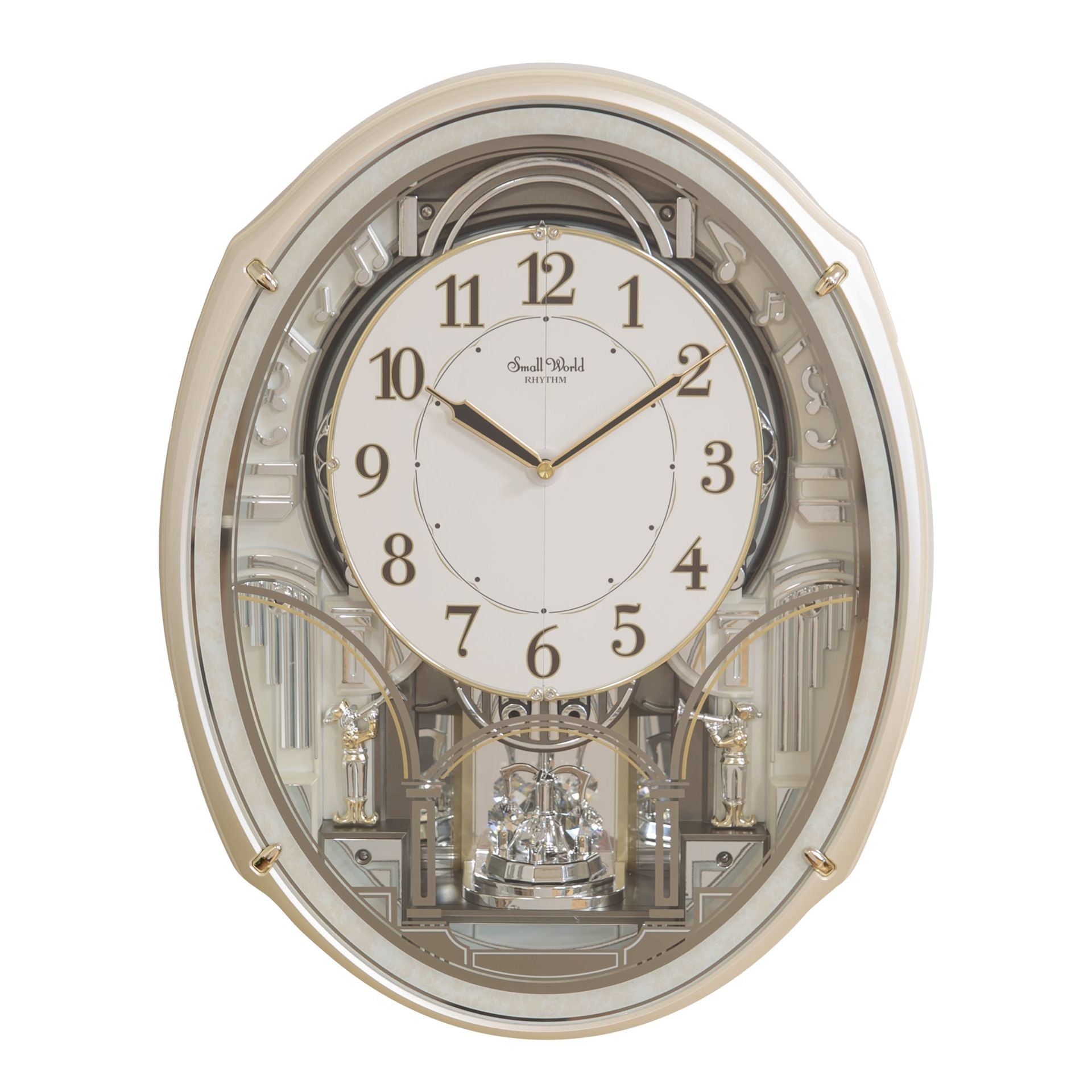 Rhythm Magic Motion Clock Crystal Silver Finish – timeframed clocks