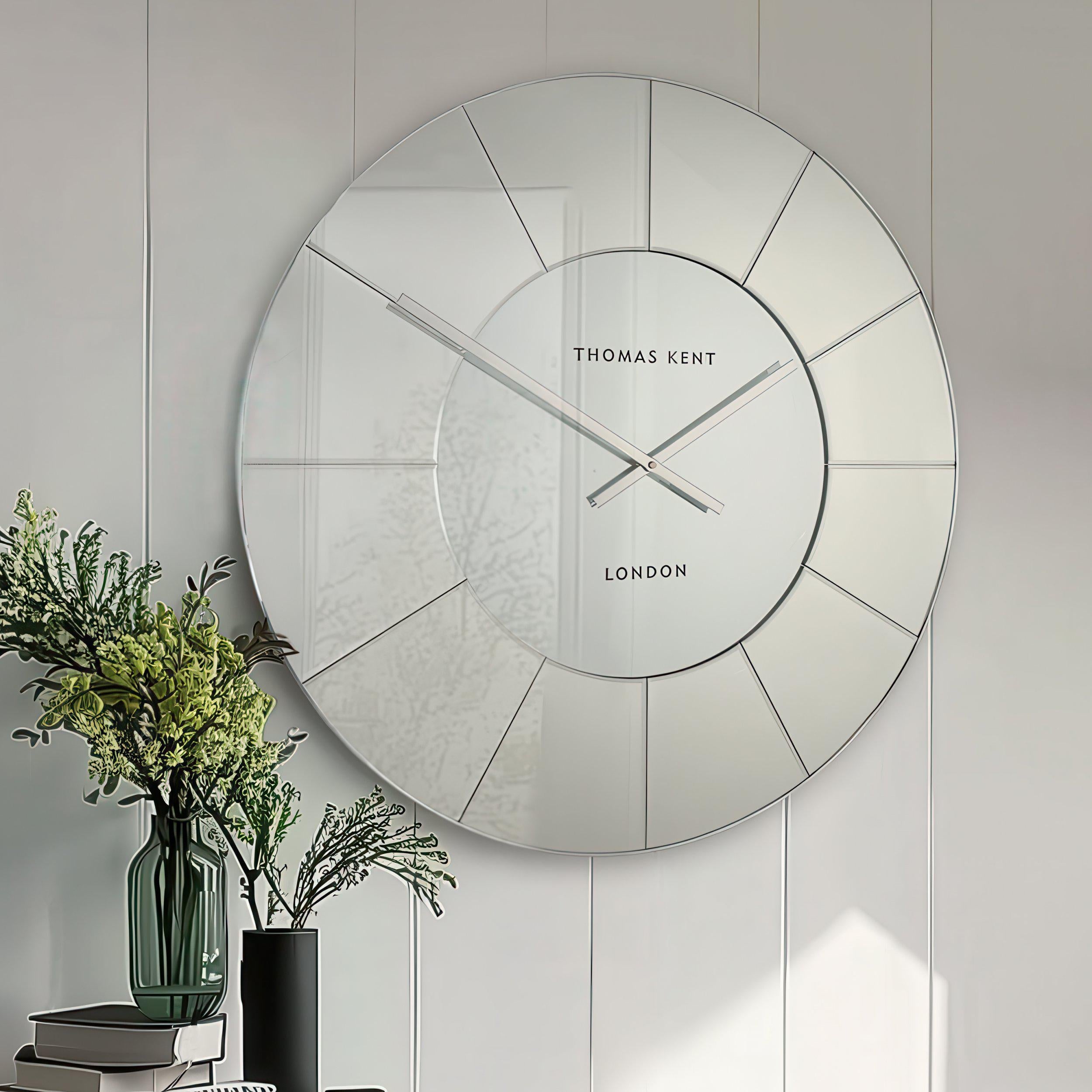 Thomas Kent London. Hamilton Grand Wall Clock Mirrored 32" *NEW ...