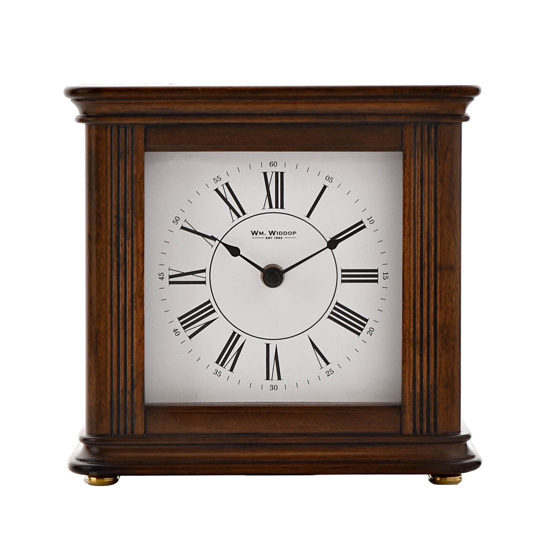 WM.Widdop. Wooden Square Mantel Clock – timeframed clocks