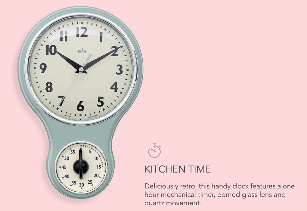 Retro Kitchen Wall Clocks Retro Kitchen Clock Etsy
