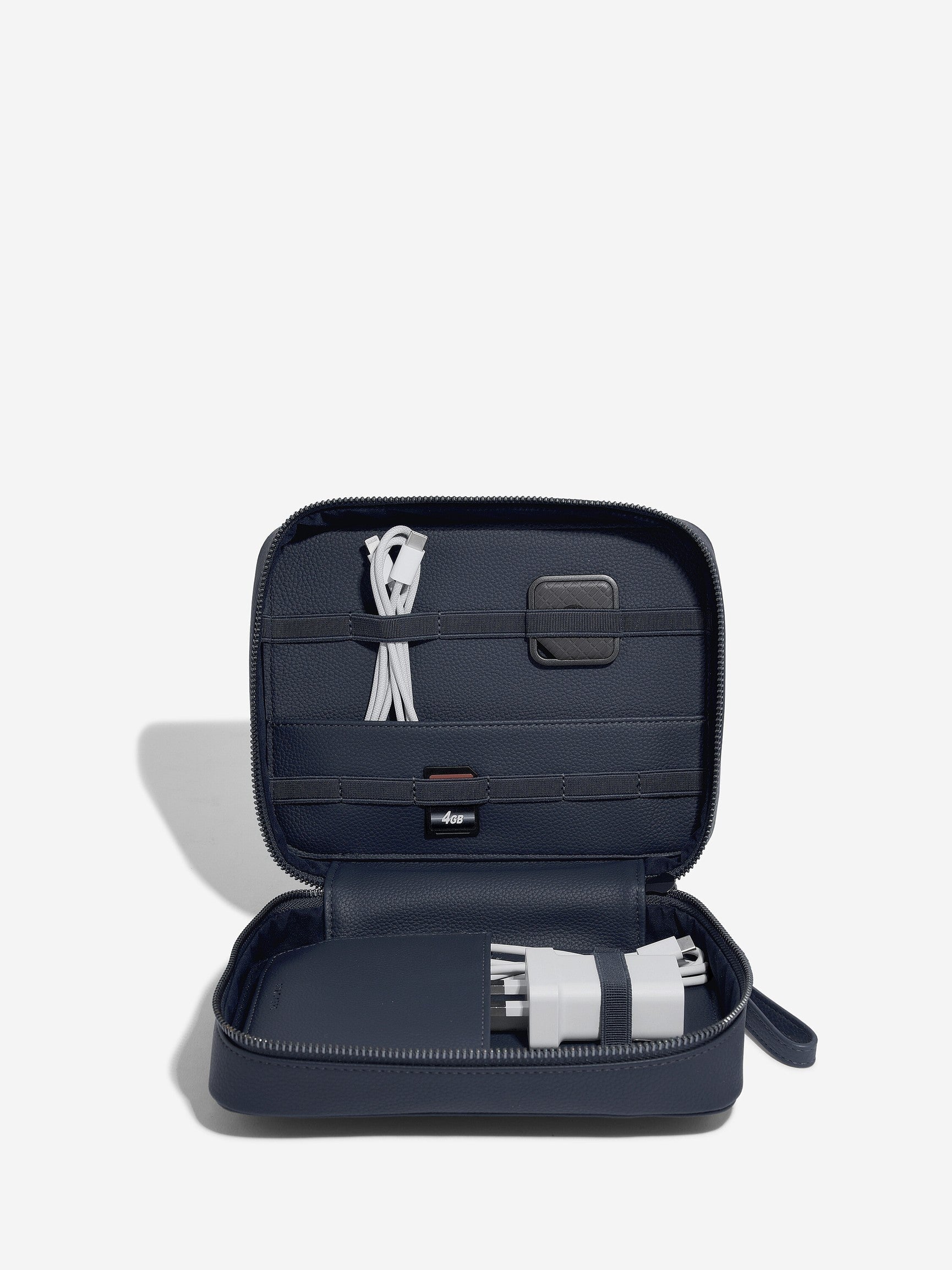 Stackers. Navy Blue Cable Tidy – timeframed clocks